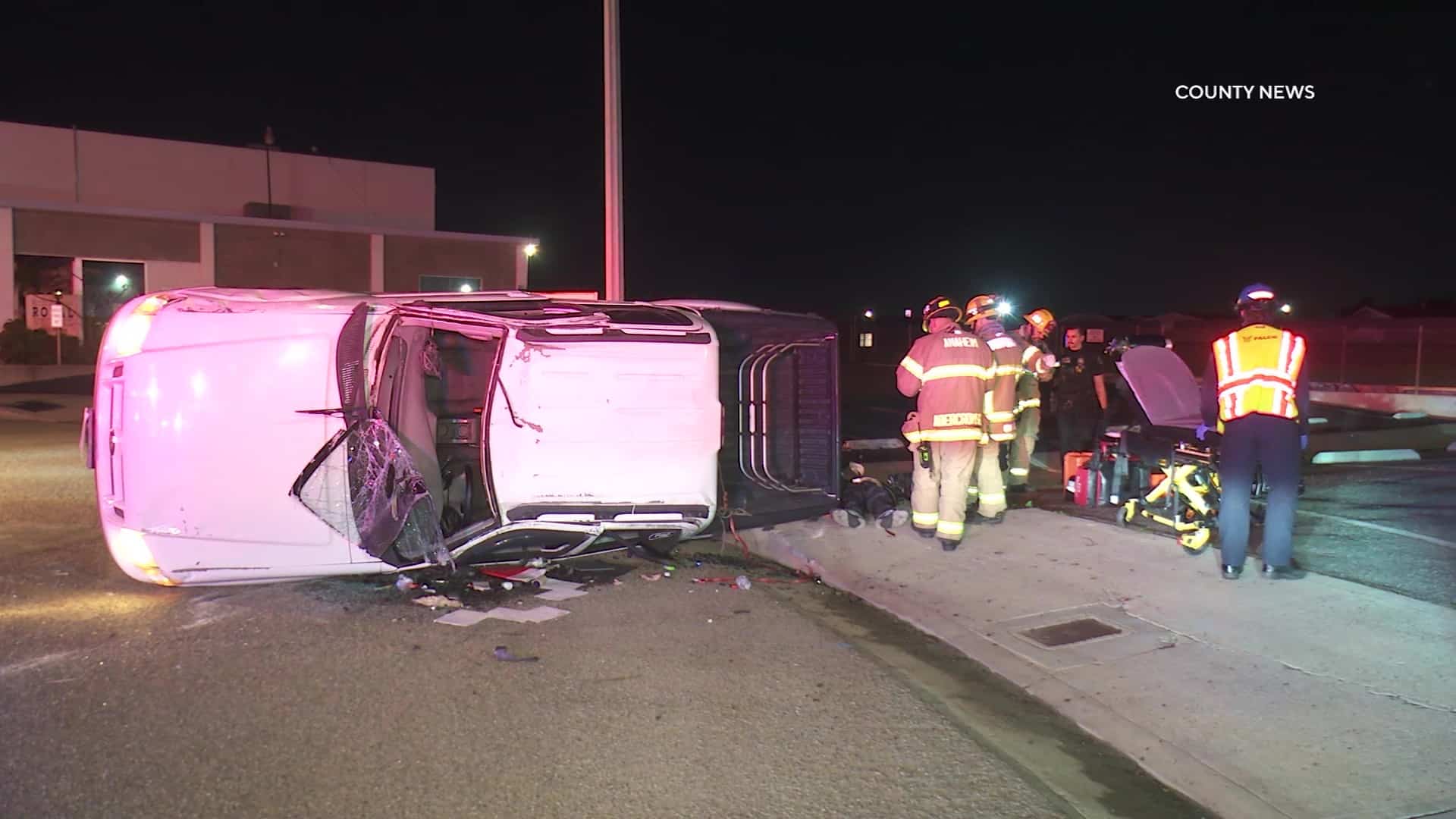 Fullerton: Seven Injured In Rollover Truck Crash - CountyNews.TV